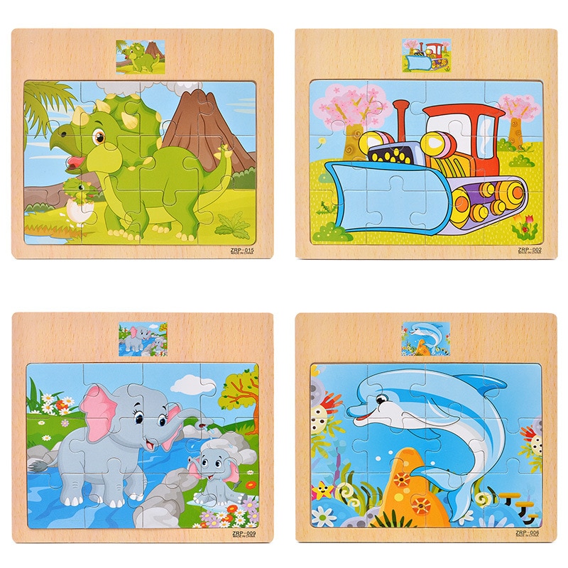 Educational Wooden Puzzles for Kids - Made Minimal