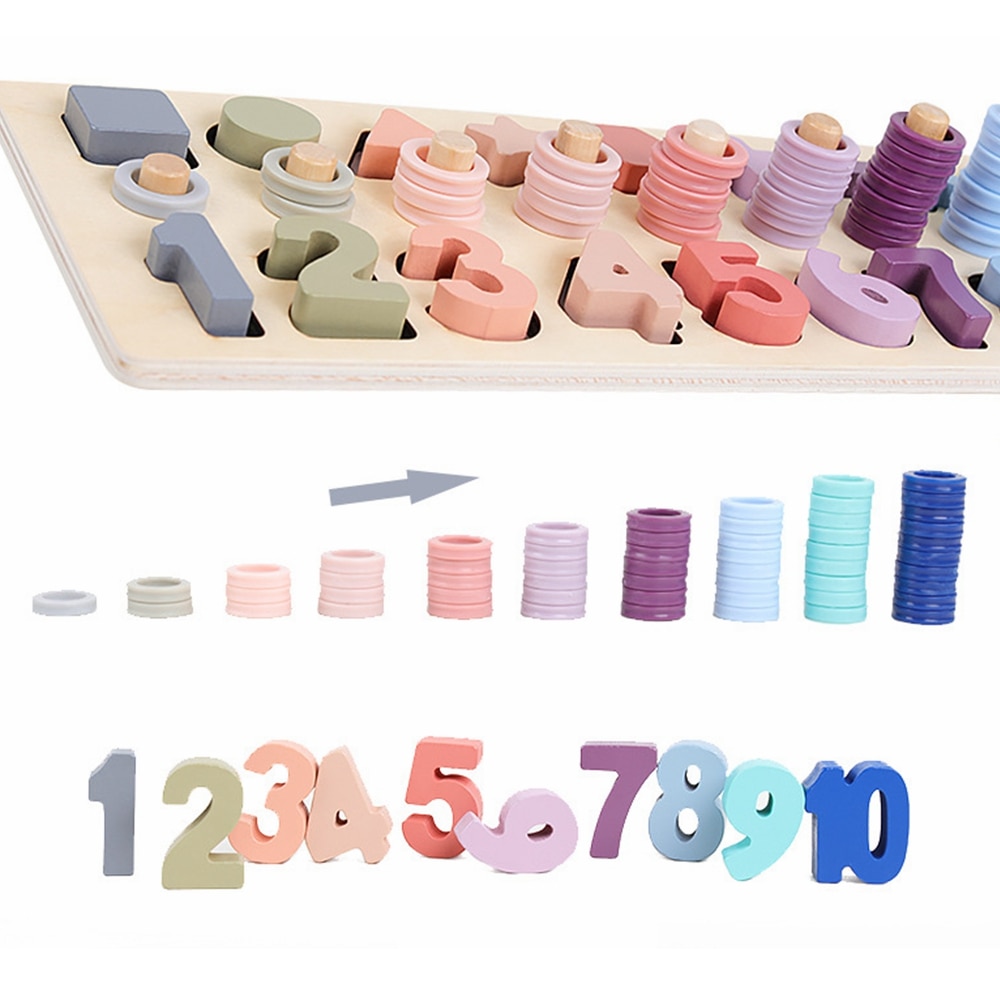 Kid's Wooden Puzzle Math Toy - Made Minimal