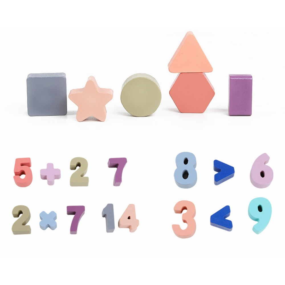 Kid's Wooden Puzzle Math Toy - Made Minimal