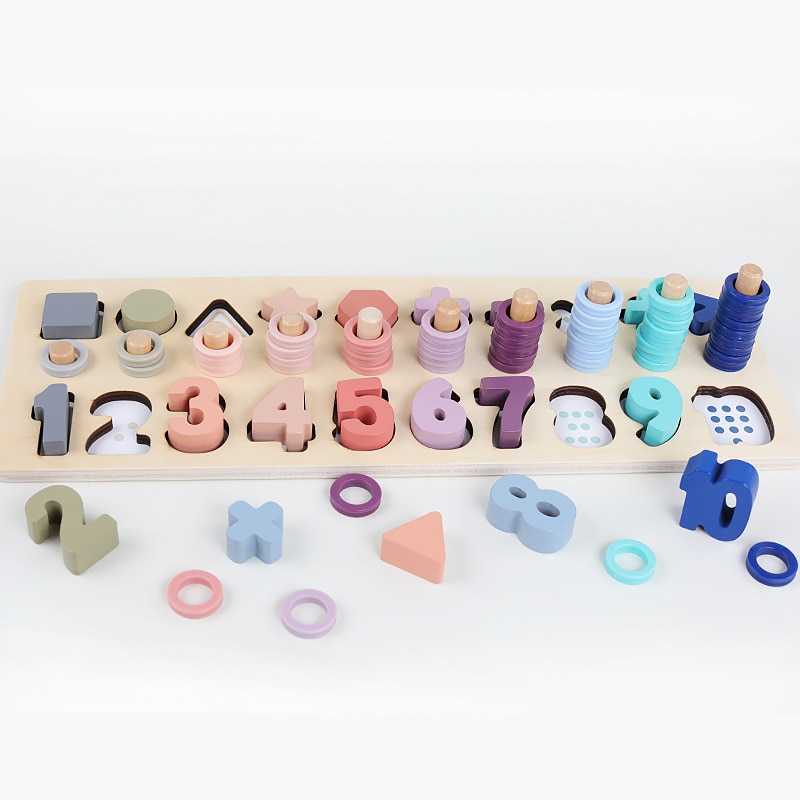 Kid's Wooden Puzzle Math Toy - Made Minimal